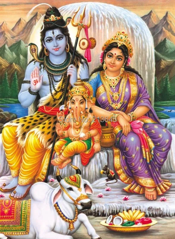 home decoration 100% Hand painted holy India god oil paintings on ...