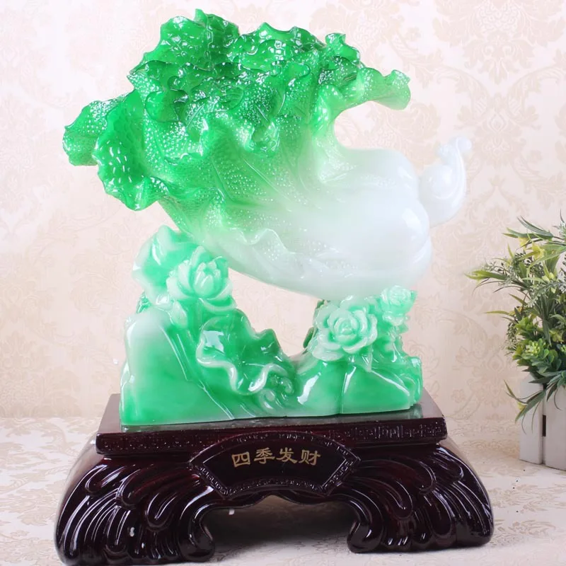 Imitation jade résine artisanat Imitation jade ornements dons créatifs ...