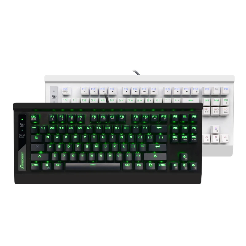 Green/RGB Backlight 87Key SUNSONNY SK K1 Mechanical Keyboard Outemu MX ...