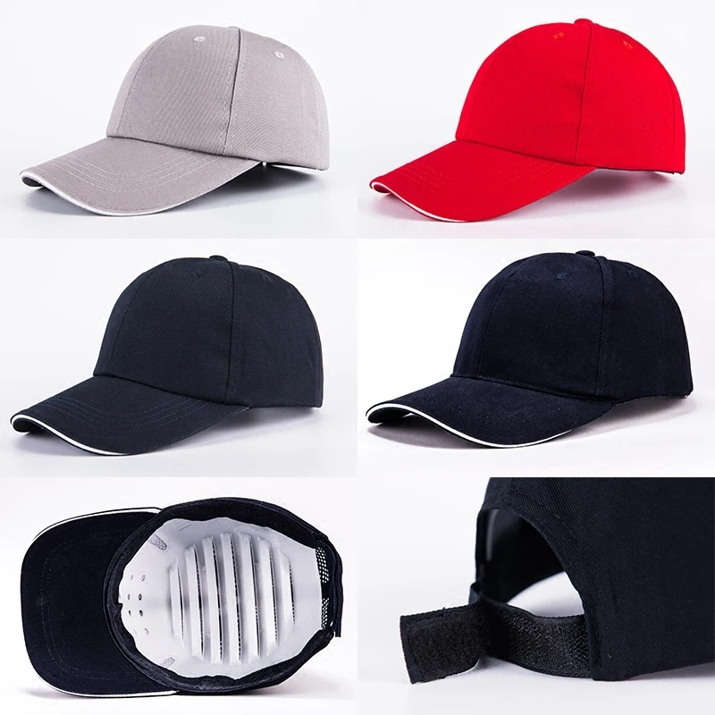 Navy Blue Safety Bump Cap Baseball Bump Cap Head Protection Cap With 6 ...