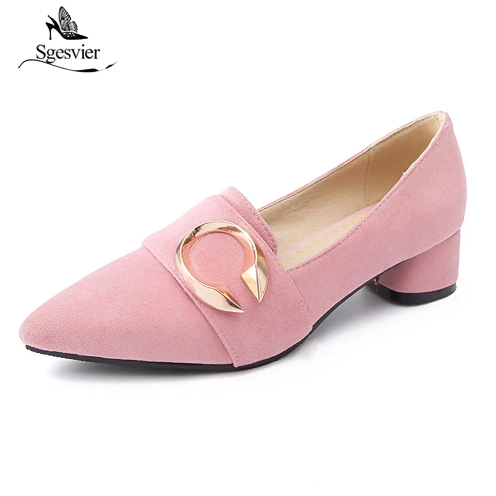Sgesvier 2018 Autumn Size 31 46 Office Lady Med Heel Shoes Women