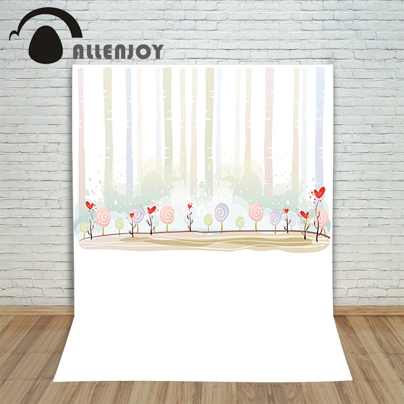 Allenjoy Background for photo thin vinyl Heart cartoon candy colors ...