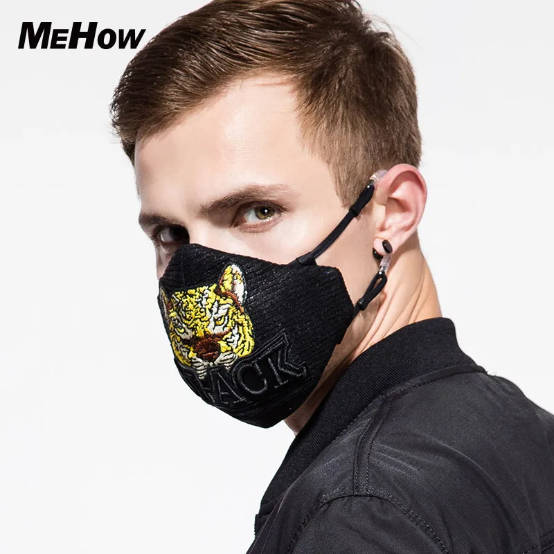 MeHow Silk Fabric Cloth Tiger TypeMask PM2.5 Anti dust Haze Six layer ...