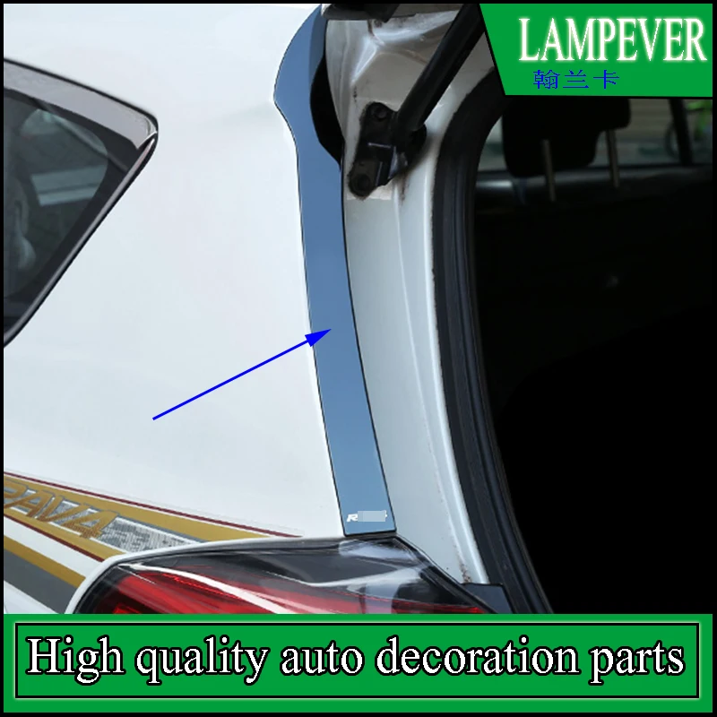 Car Styling Rear Window Side Wing Sticker Trim For Toyota RAV4 2014 ...