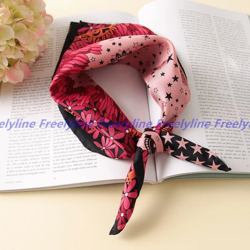 Moda impresso 100% lenço de sarja de seda bandana lenço de lenço de ...