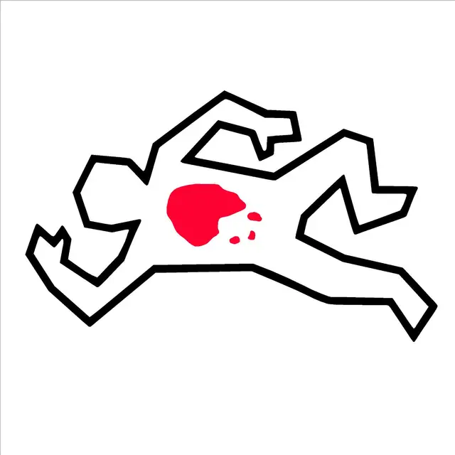 HWHD os1697 KREIDE UMRISS VON LEICHE TATORT CSI vinyl wandkunst ...