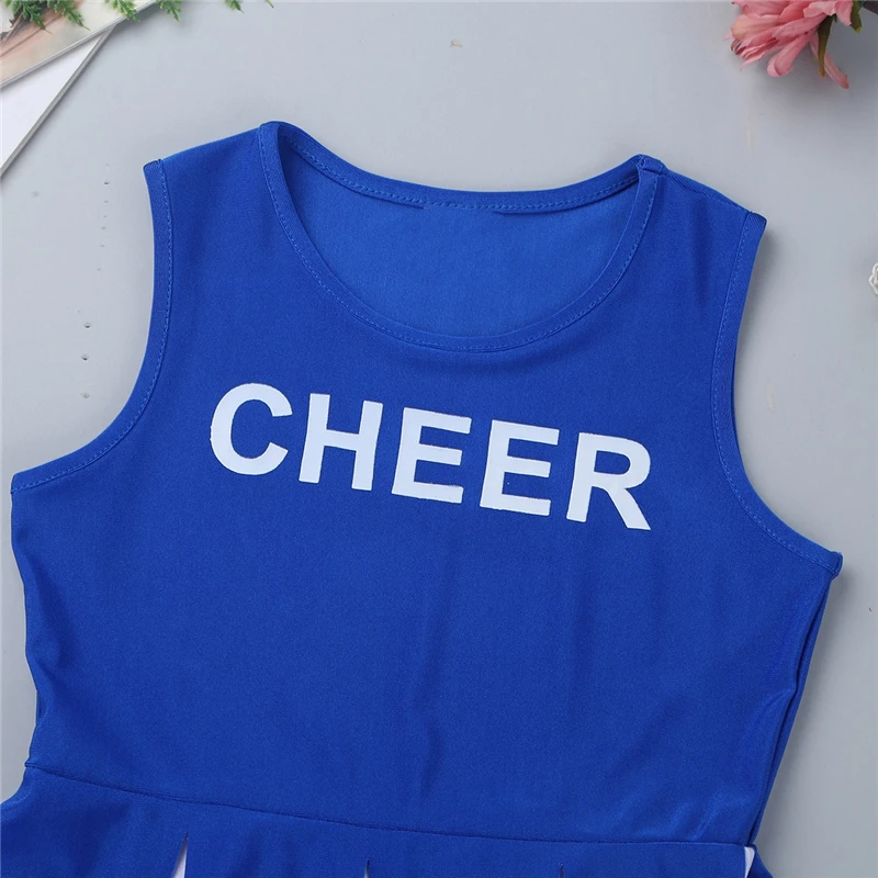 Kids Girls Competition Cheerleading Uniforms School Team Uniforms ...