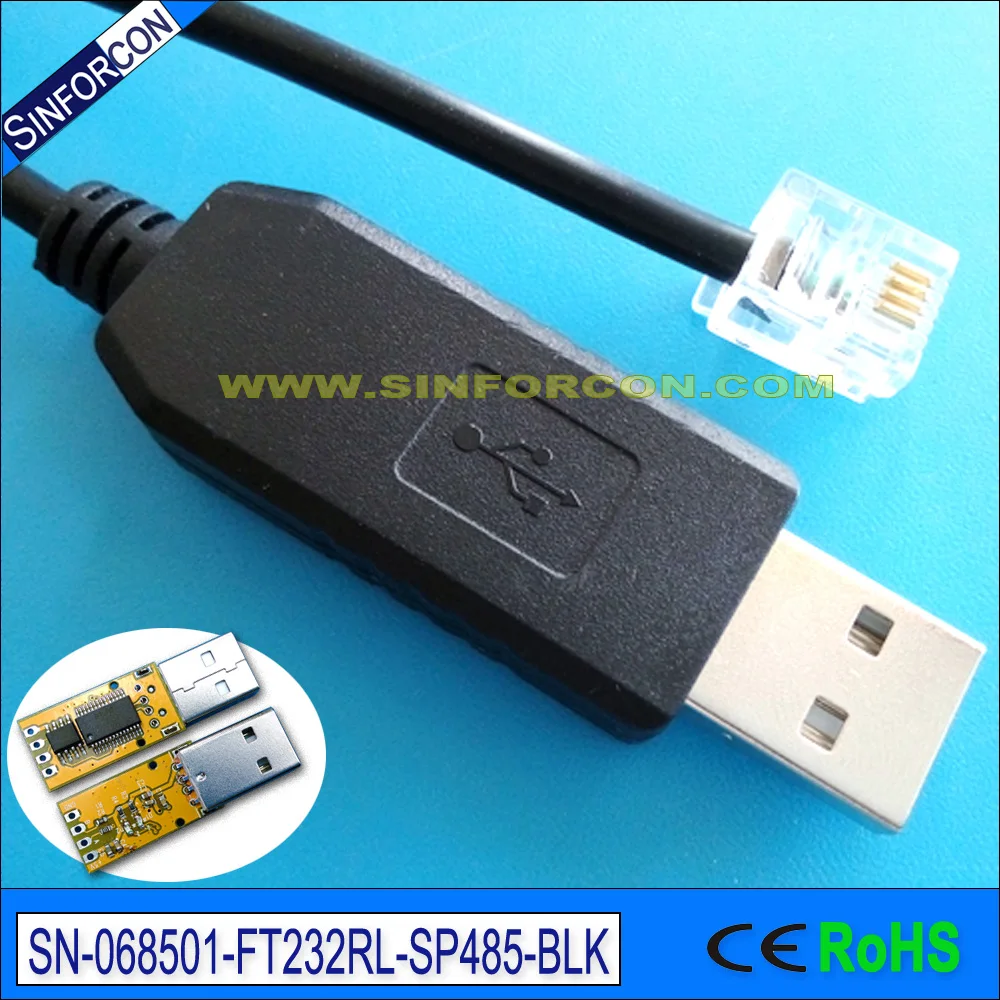 Customized Rs485 To Usb Cable Ftdi Usb Rs485 To Rj11 Rj12 Rj9 Rj25 ...