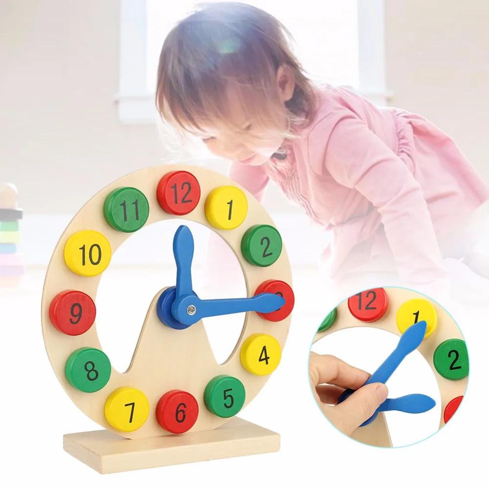 Wooden Digital Clock Puzzle Toy Number Time Children's Educational ...