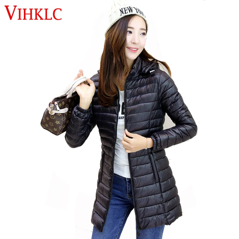 2017 New Winter Mid Long Women Fashion Coat Down Cotton Parkas Jacket