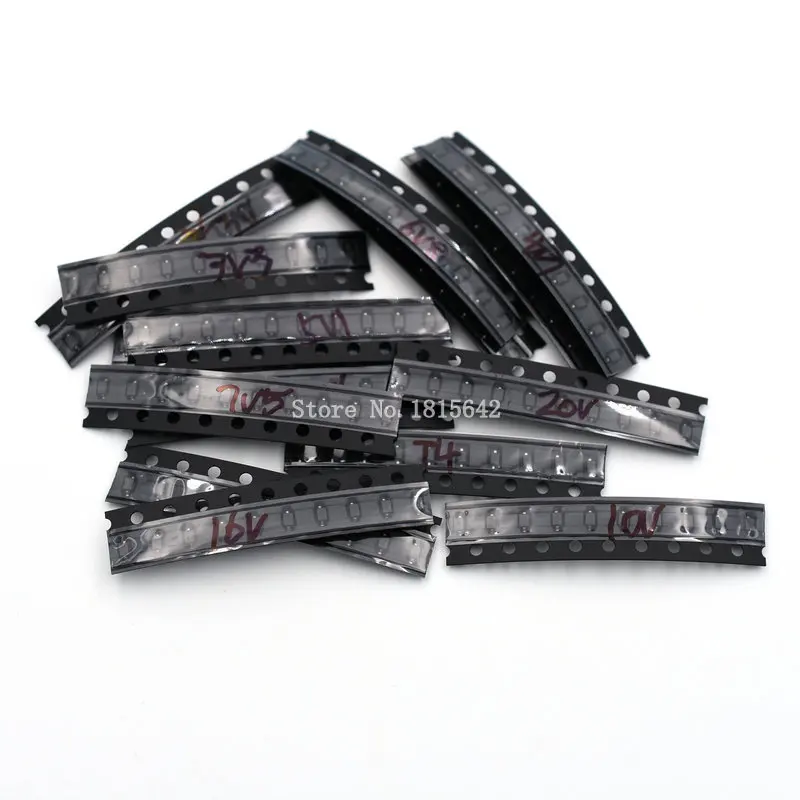 150PCS = 15ค่า * 10PCS 3V 24V 1N4148 SOD 323 0805 0.25W SMD Zener Diode ...