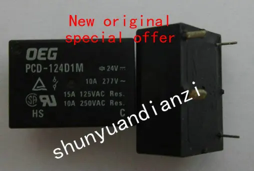 OEG Relay PCD 124D1M 24V 4pins Max Switched Current:15Amps Low Profile ...