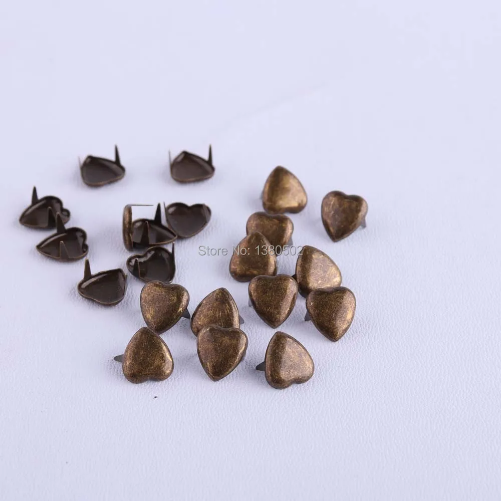 50pcs-bronze-color-Heart-Shape-Metal-Garment-Rivets-Studs-for-Shoes ...