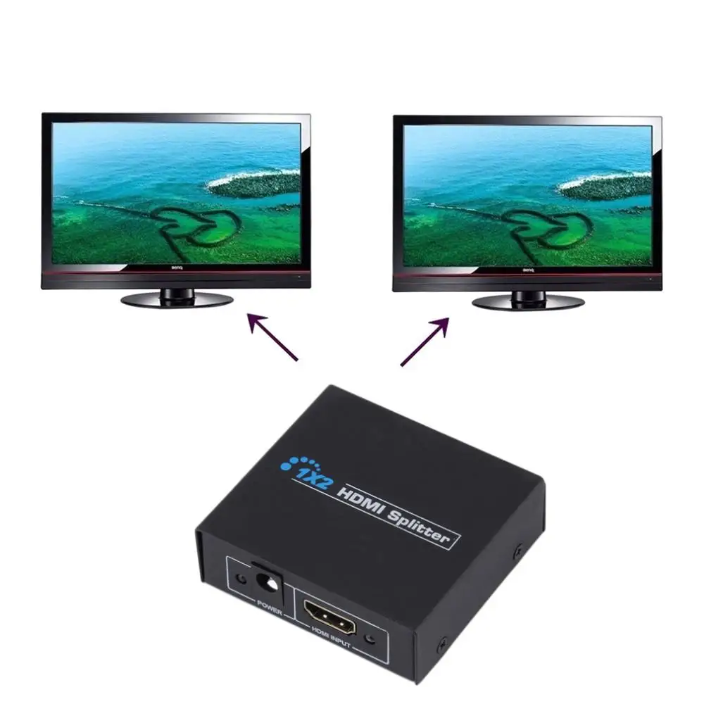 V1.4 4K*2K HDMI 1X2 Splitter Full HD 3D Video Split 1 in 2 Out Port ...