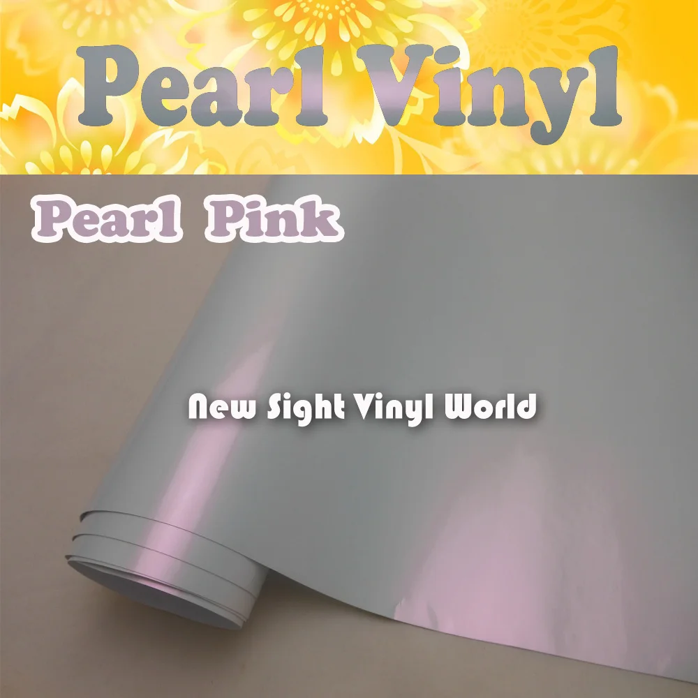 Premium Glossy Pink Pearlescent Wrap Pink Gloss Pearl Vinyl Film Air ...