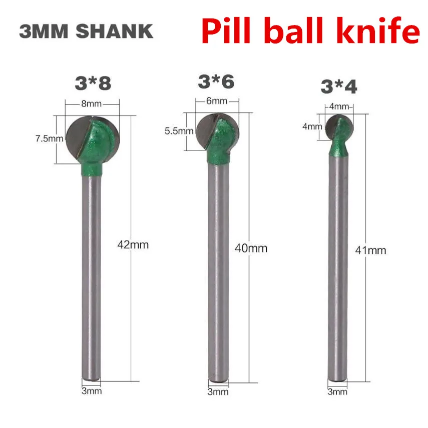 3mm Cutter Dremel | Milling Cutter | Carving Drill | Chisel Ball ...