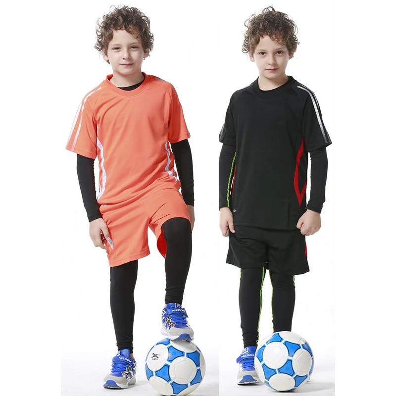 2016 New Active Blank Kids Running Jersey Training Suits Polyester Men ...