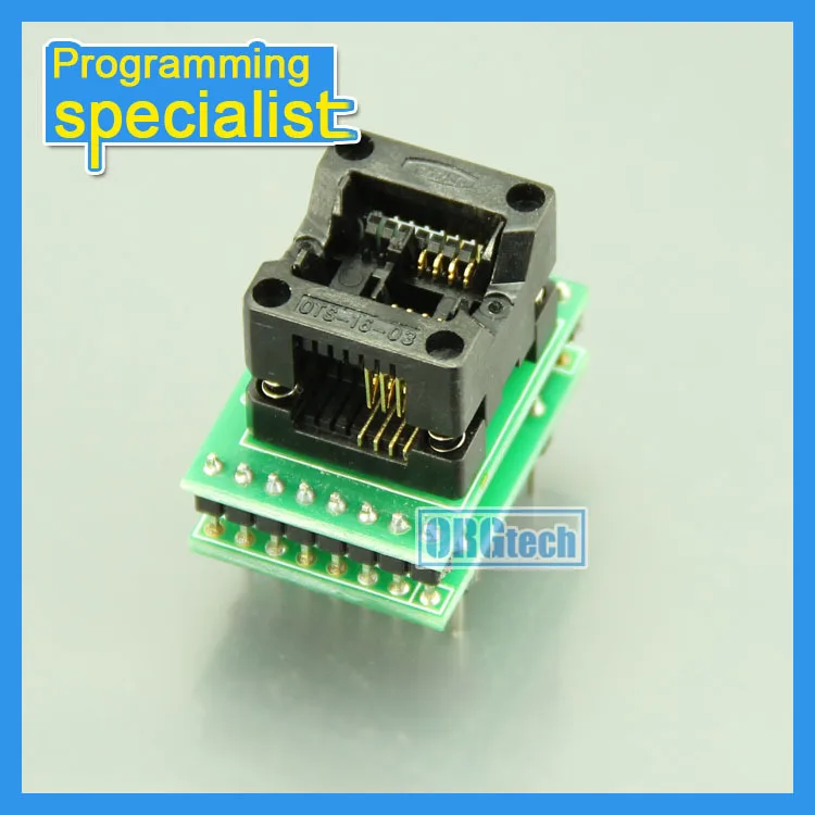 Programmer Adapter Socket for SOP8 to DIP8 narrow 150mil 24XXX 93XXX ...