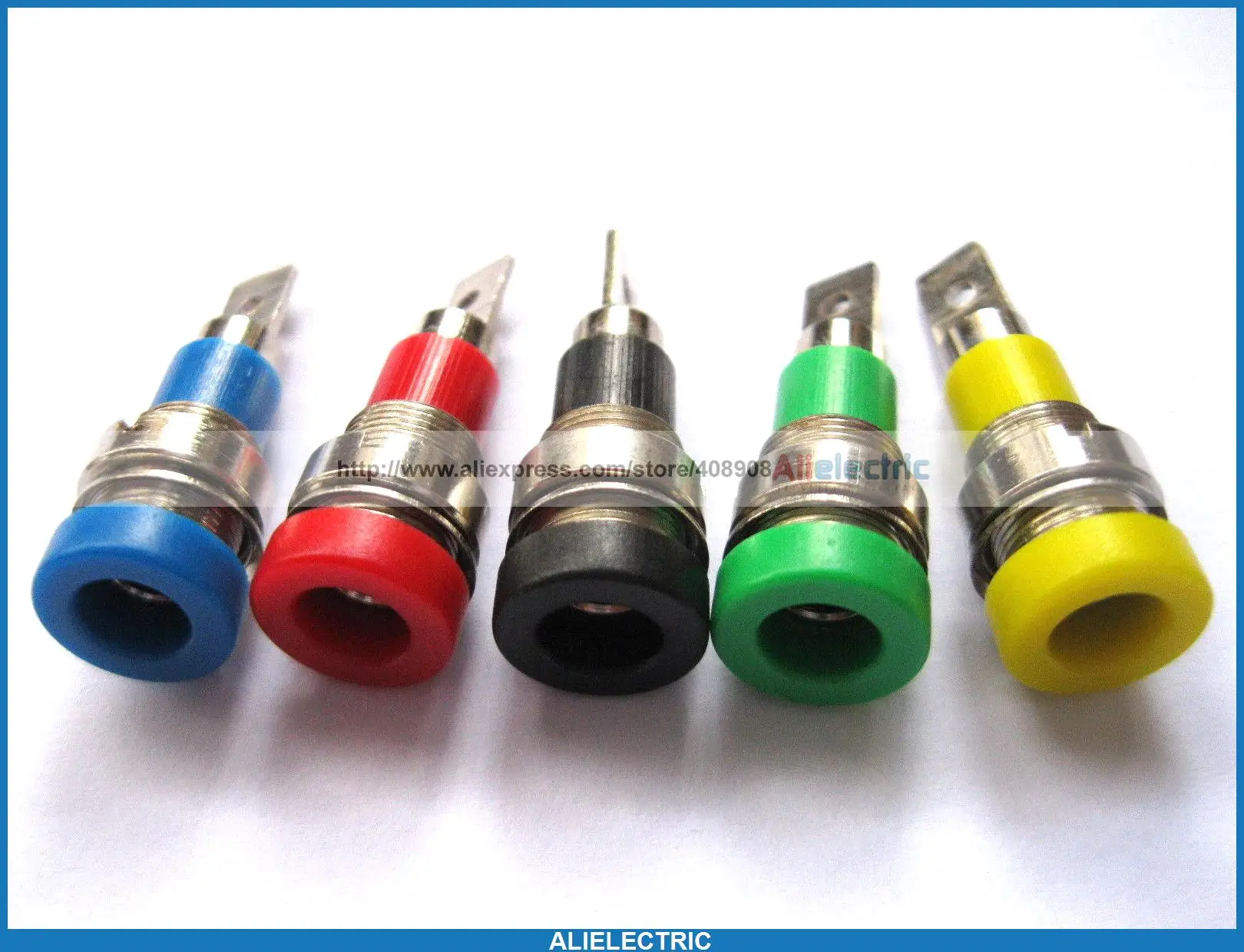 50 Pcs Banana Jack For 4mm Banana Plug 28.5mm Nickel Plated 5 Colors ...