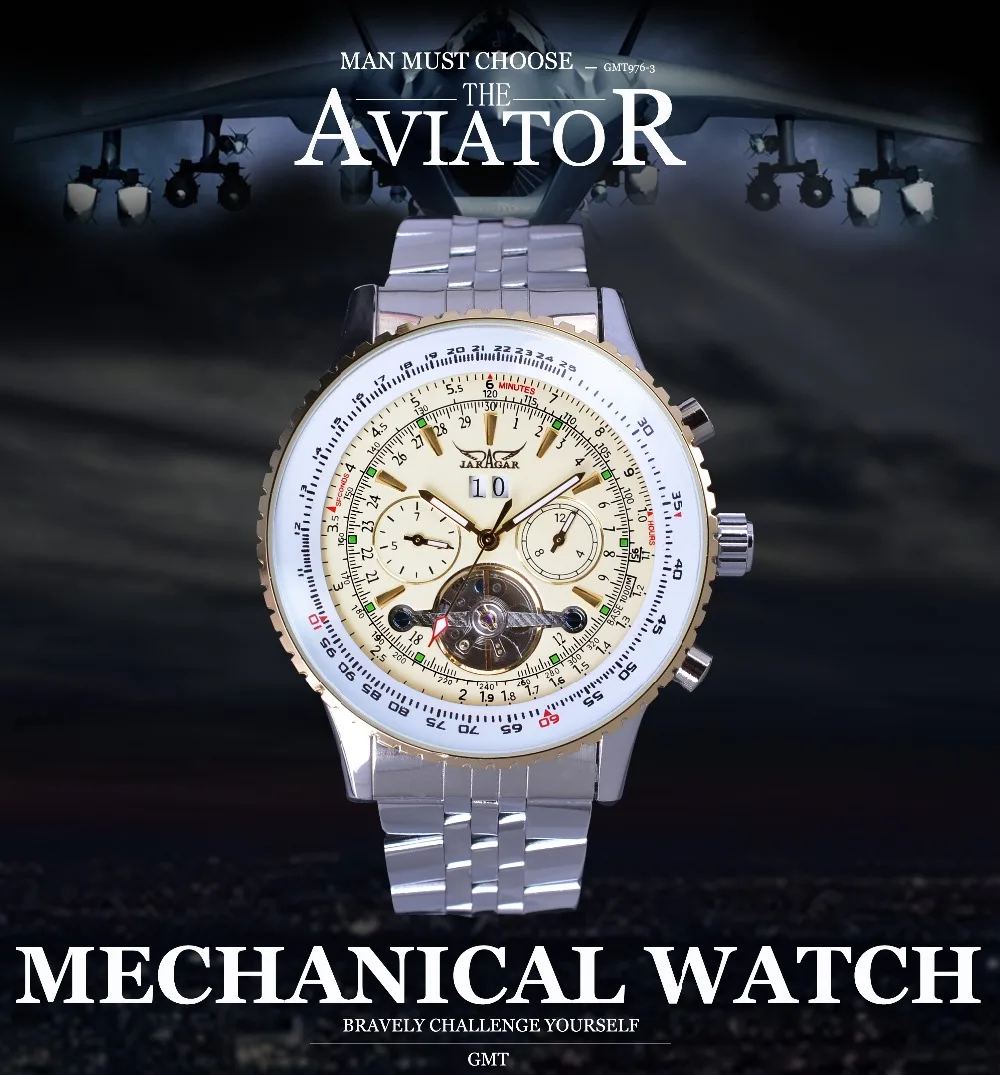 Jaragar-Elegant-Dial-Tourbillon-Design-Aviator-Series-Military-Scale ...