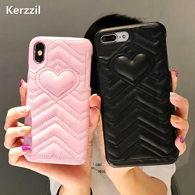 Роскошный чехол Kerzzil с сердечком для iPhone 7, 6, 6 s, 8 Plus, X ...