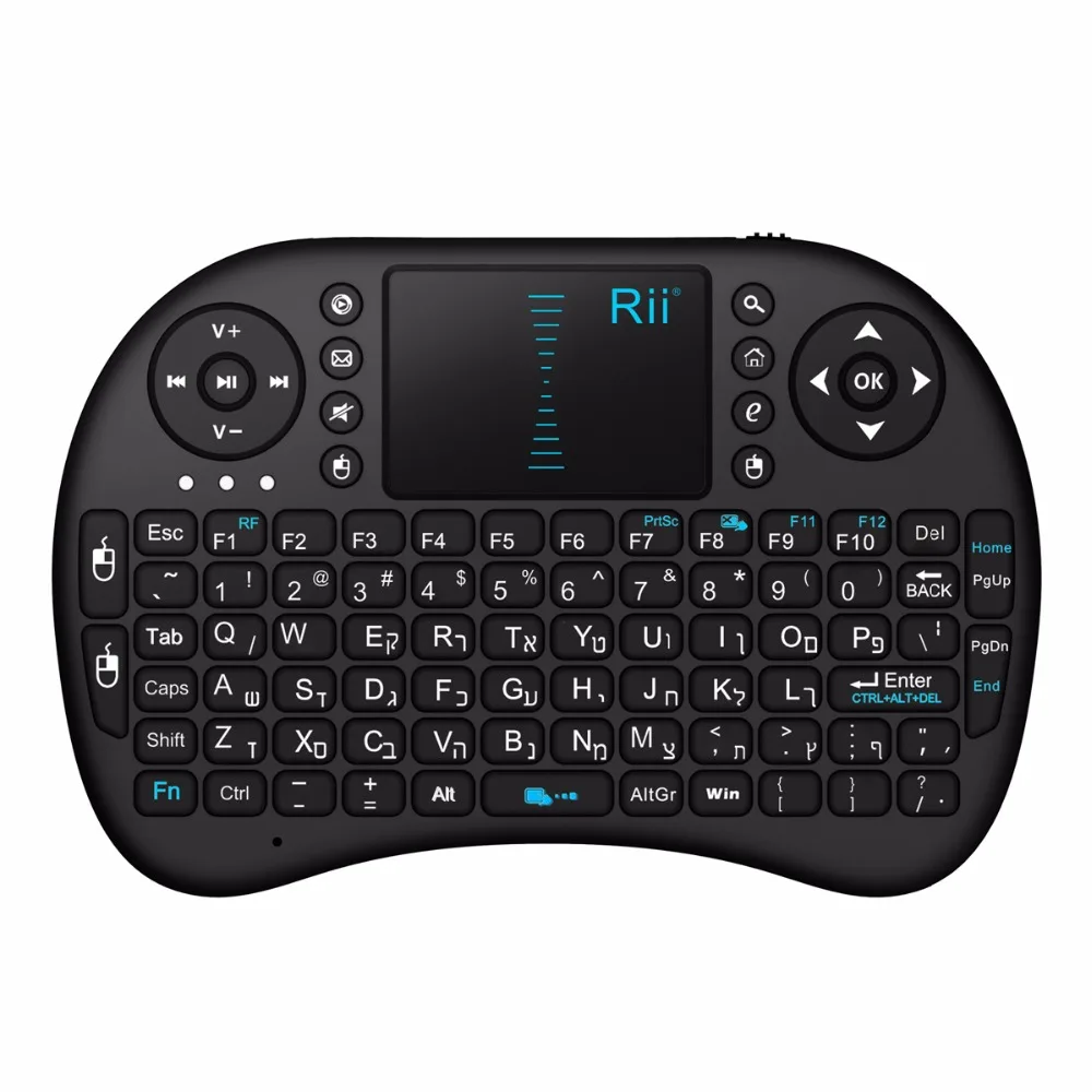 For Israel Hebrew&English Original Rii mini i8 2.4G Wireless Keyboard ...