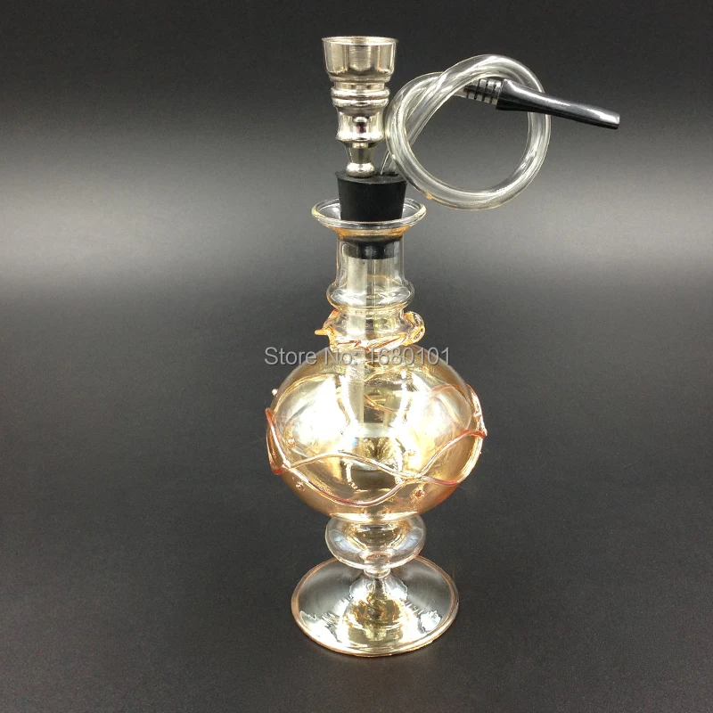 Refinement Fashion classic full glass curved pipes hookah shisha weed ...