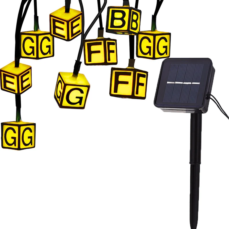 2017 New Solar Powered Letter String Lamp For Navidad Parties Holiday ...