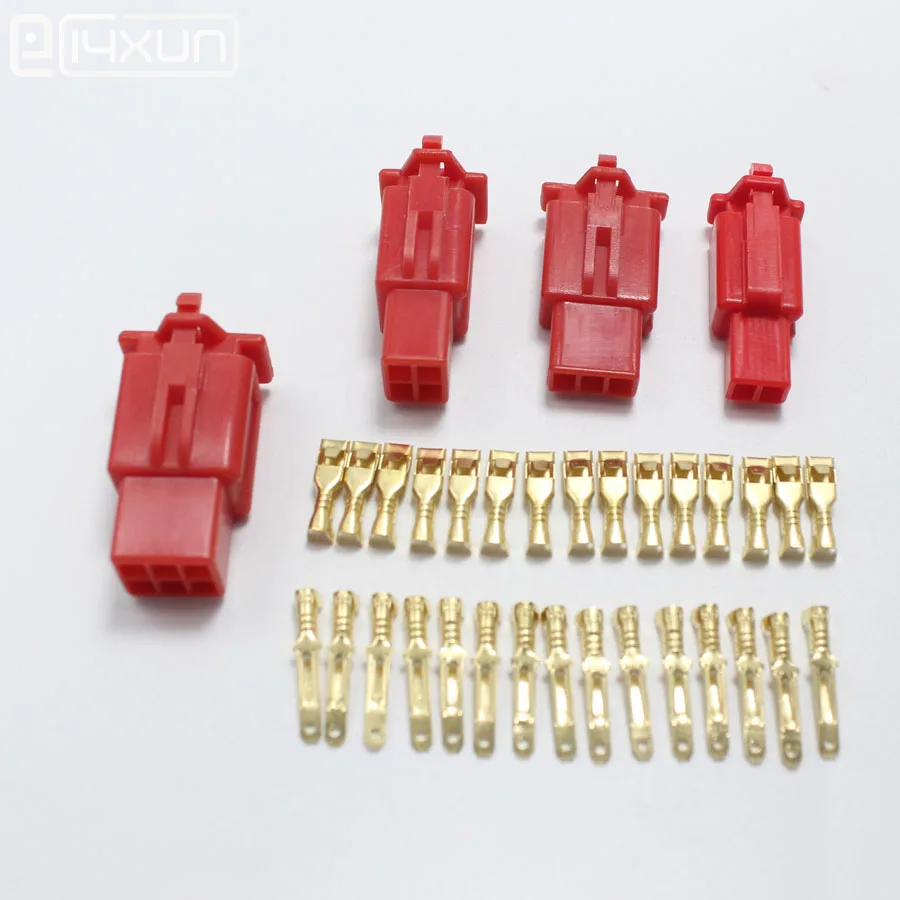 Motorcycle Wire Connectors 4-Way 2.8mm Mini Electrical Connector Kit ...
