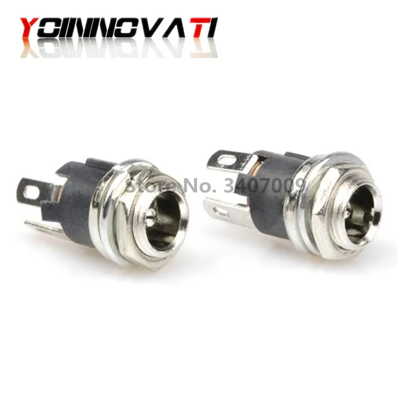 10PCS-Lot-DC-025M-DC025M-Power-DC-Socket-Jack-connector-With-Nut-DC5-5 ...