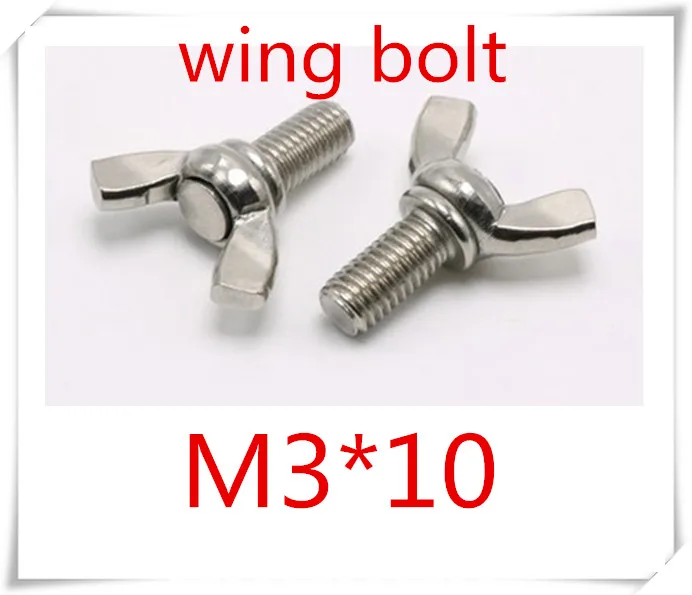 20pcs Stainless Steel 304 M3*10 butterfly Wing Bolt Screw|wing bolt ...