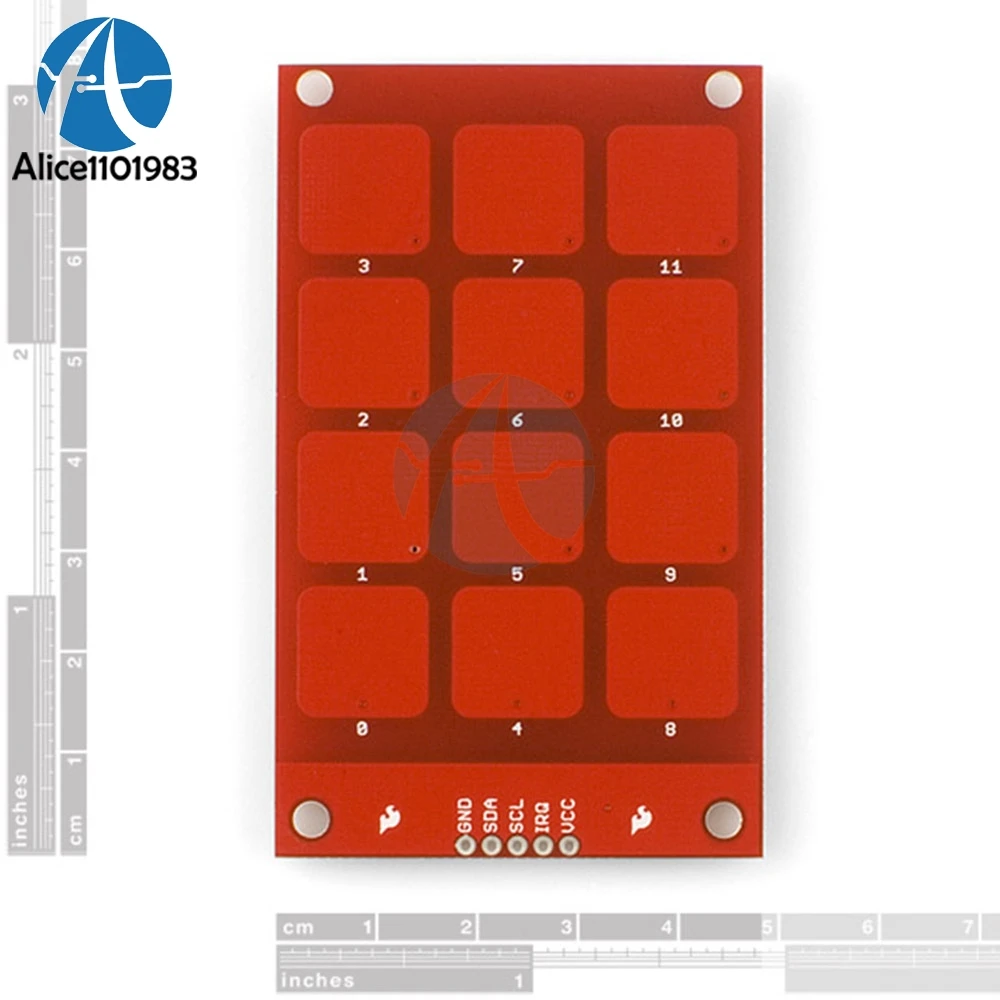 MPR121 Capacitive Touch Keypad Shield Module Sensitive Key Keyboard Arduino New Platinen ...