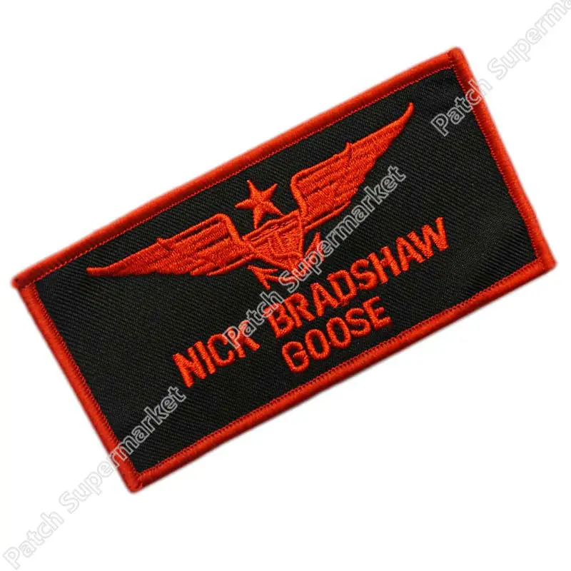 4 TOPGUN PETE MITCHELL MAVERICK NAME TAG US NAVY PATCH Military