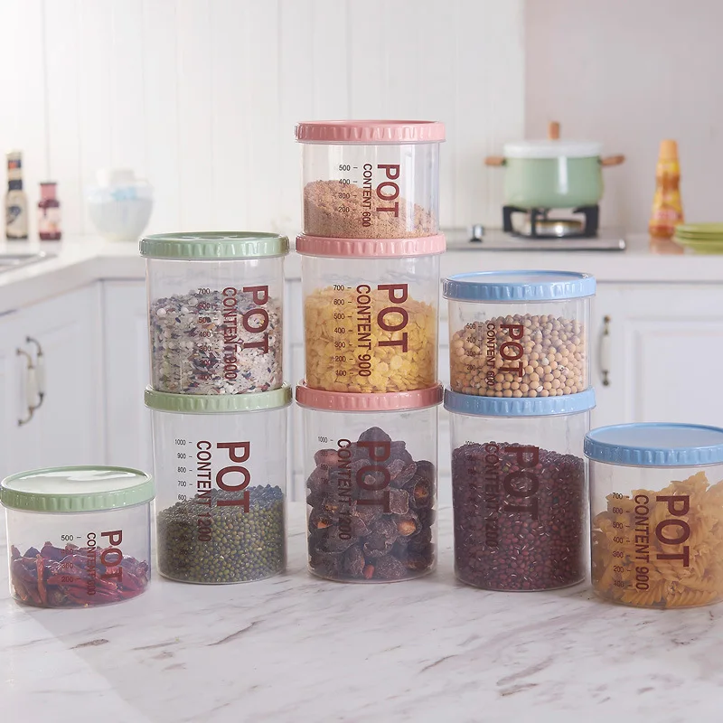 Kitchen Stackable Plastic Sealed Cans Food Storage Box Grain Cereal ...