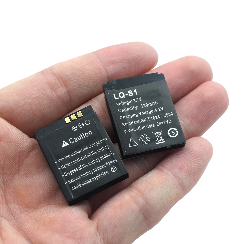 2PCS 3 7V 380mAh Rechargeable Li Polymer Li Ion Battery For DZ09 A1 W8 