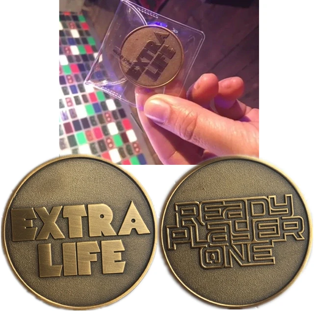 Moive Ready Player One Extra Life Coin Cosplay Prop -in Costume Props ...