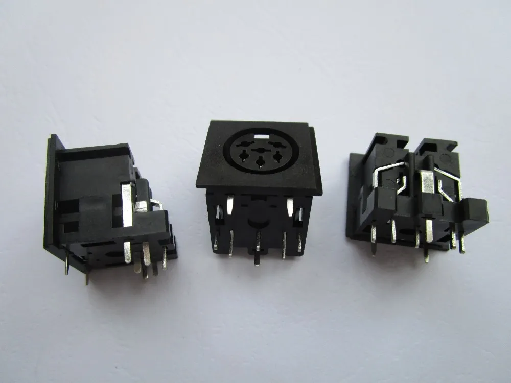 20 Pcs S Terminal DIN Jack 6 Pin Circular Jack Female PCB Mount ...