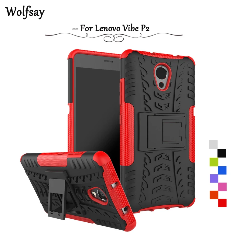 Wolfsay Cover Case Lenovo P2 Case Tough Impact Armor Rubber Phone Case ...