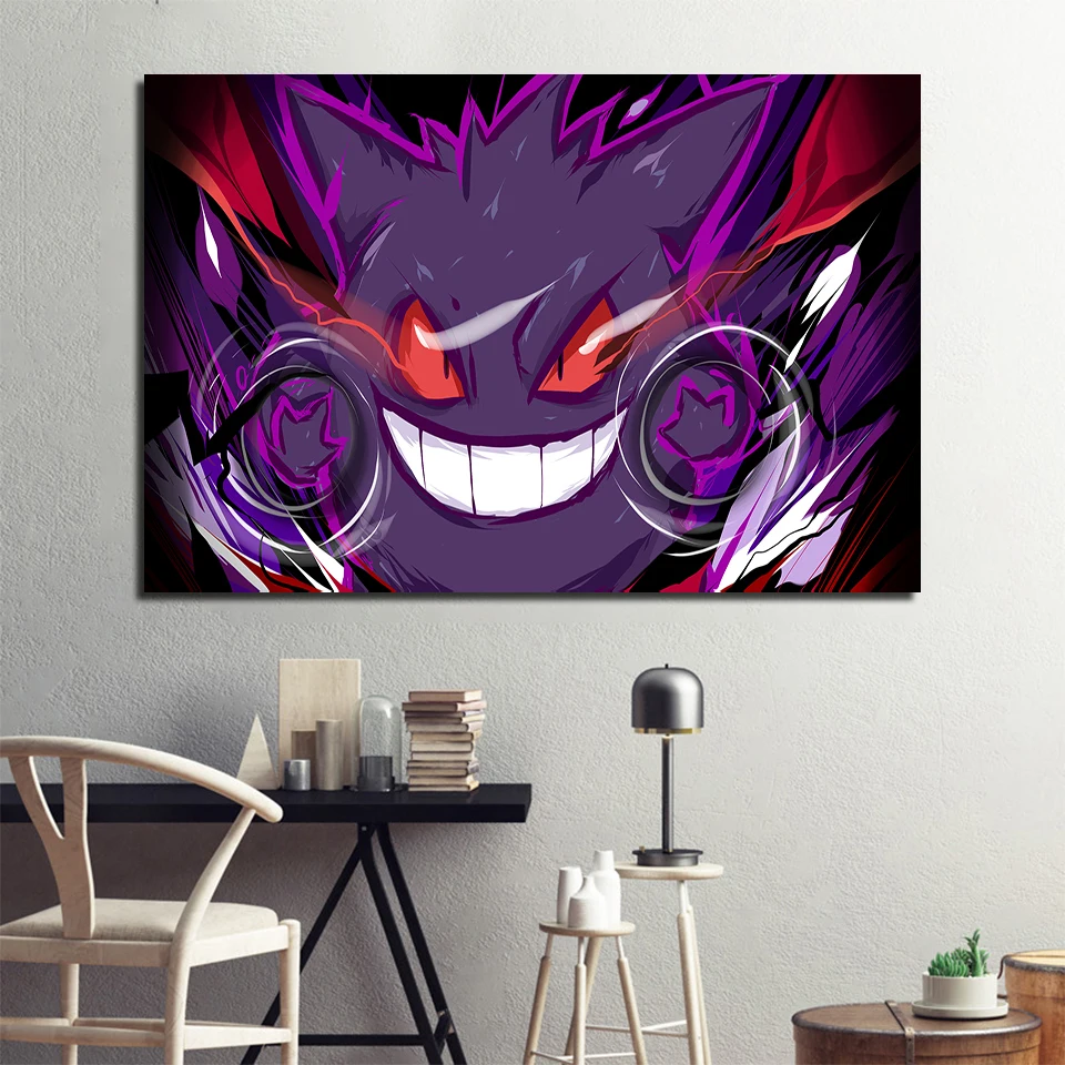 Pokemon Printed Wall Art Frameworks For Living Room Home Decoration ...