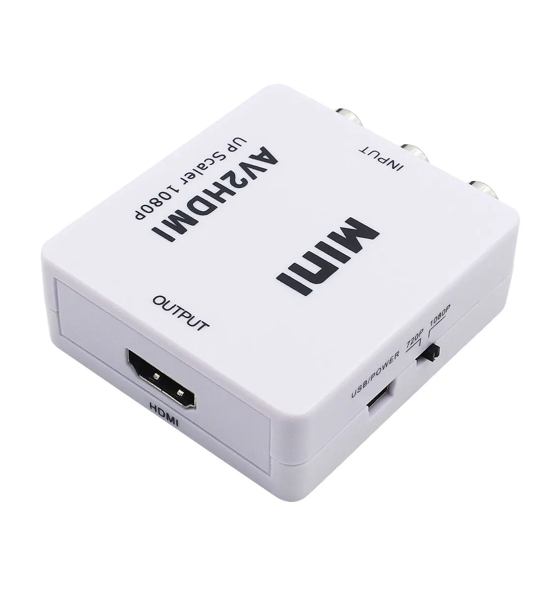 50pcs Mini AV to HDMI Video Converter Box AV2HDMI RCA AV HDMI CVBS to ...