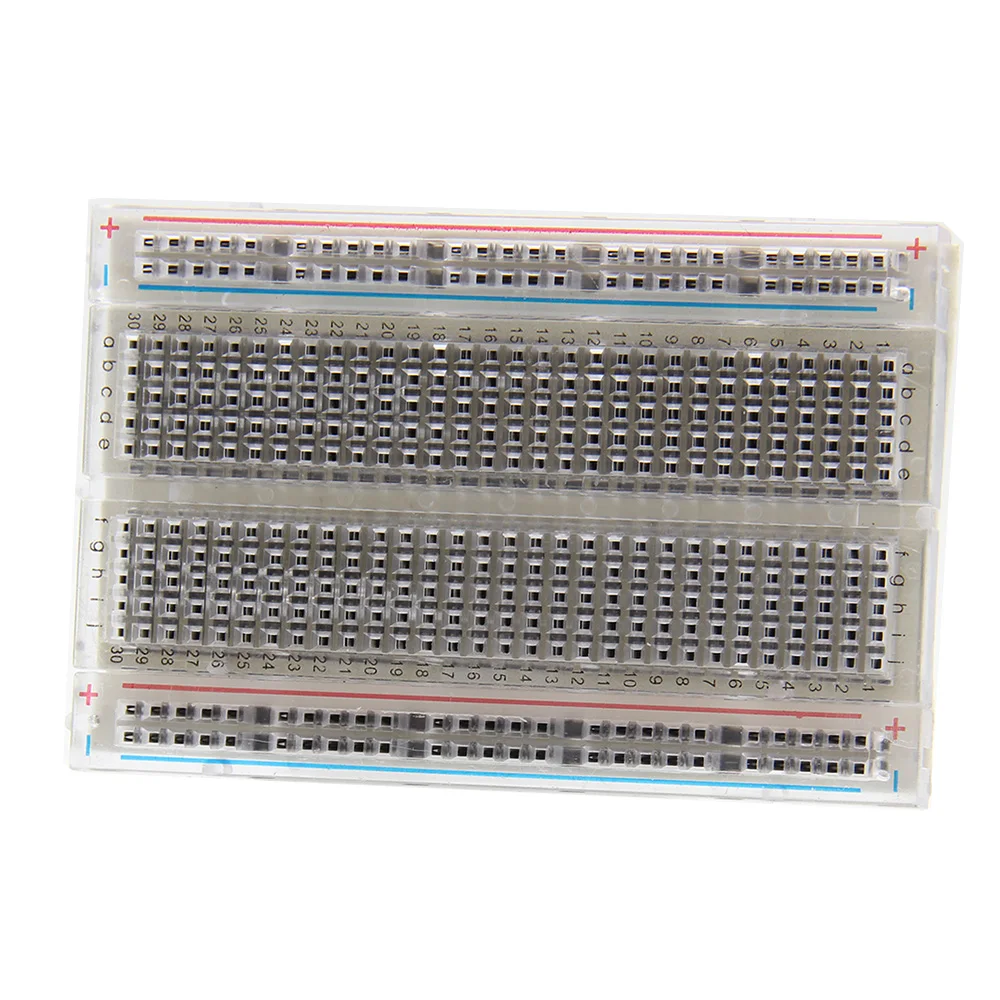 2 Pcs/lot Transparent 400 Points (pins) Solderless Mini Breadboard ...