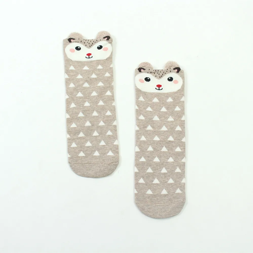 Women Autumn Winter Cute 3d Ears Cartoon Animal Cotton Socks for Woman ...