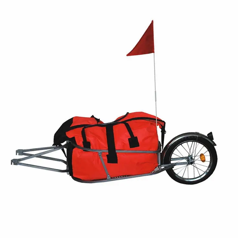Single Wheel Bicycle Trailer with Free Bag can Load 88LB, Bicycle ...