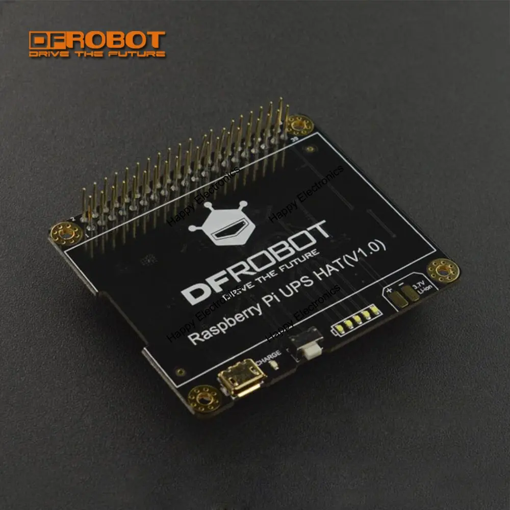 new DFRobot Raspberry Pi UPS uninterruptable power supply shield HAT with MAX17043 fuel gauge 5V ...