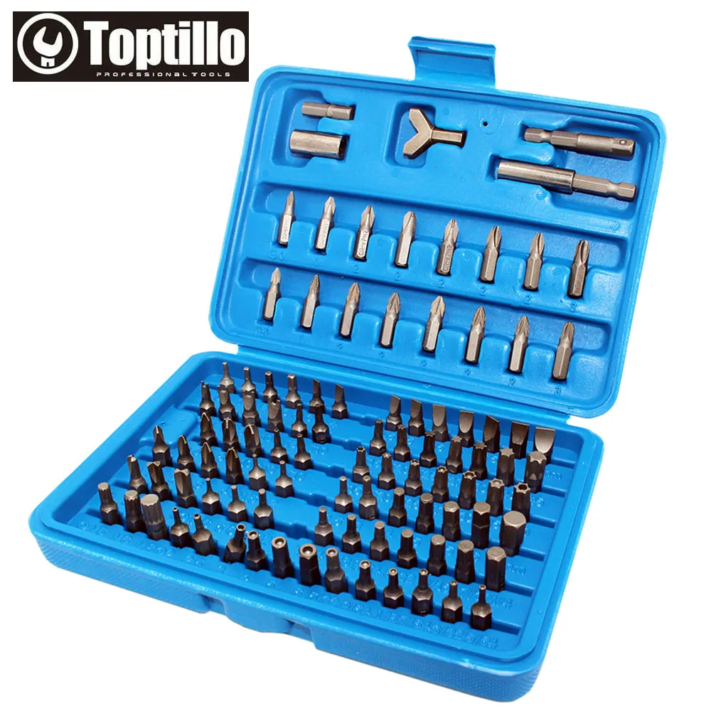 100pc Screwdriver Security Bit Set Torx Star Tamper Screws Hex Key ...