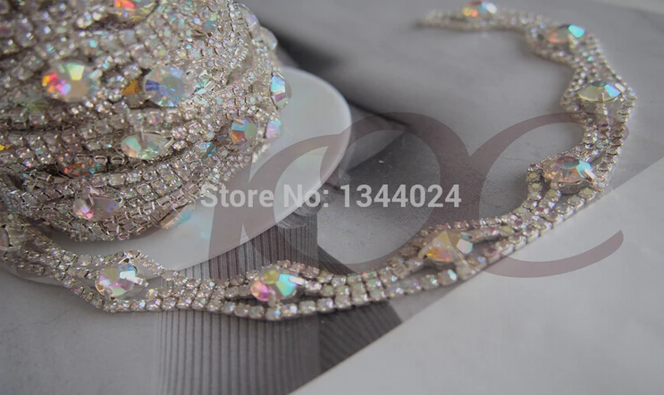 10CM-Lot-1-3cm-Width-Crystal-AB-Beautiful-Rhinestone-Bridal-Trim ...