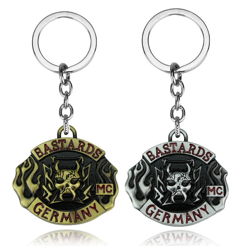 1PC Bastards MC Germany LOGO Pendant Keychain Trendy Jewelry Keyrings ...
