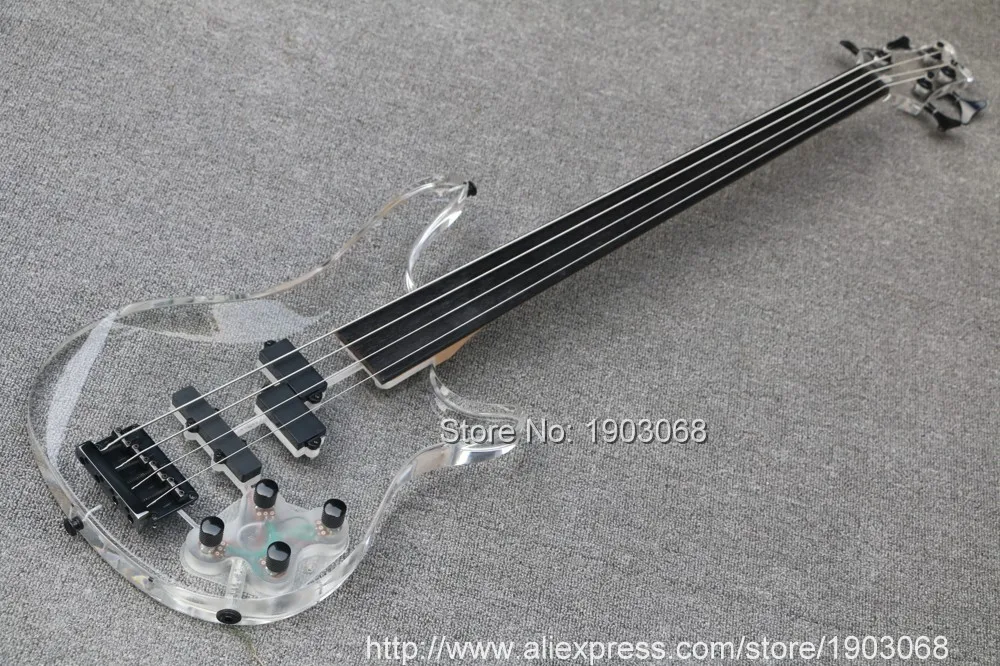 High quality Rosewood Fretless Bass, 4 string Electric Bass guitar ...