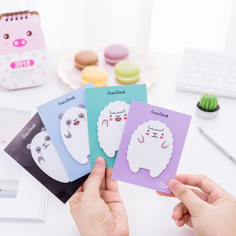 Korean Stationery Creative Cartoon Cute Little Lamb Paste Office ...