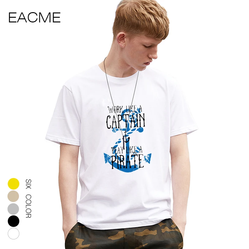 EACME captain anchor T shirts Fashion Trends 2016 For Men Cotton ...